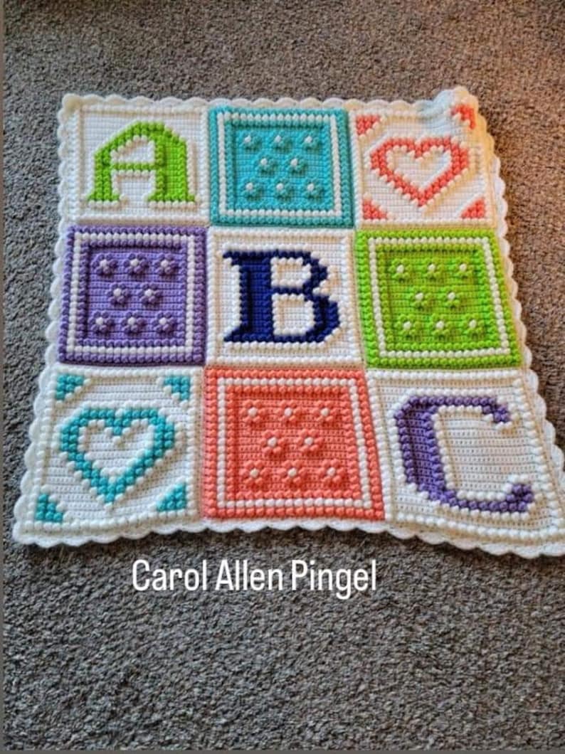 ABC Pattern for Crocheted Blanket - Etsy