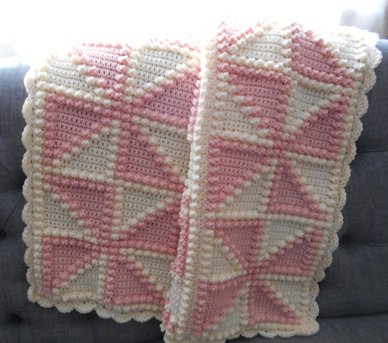PINWHEEL Pattern for Crocheted Blanket - Etsy