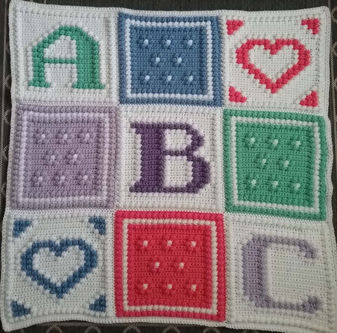 ABC Pattern for Crocheted Blanket - Etsy