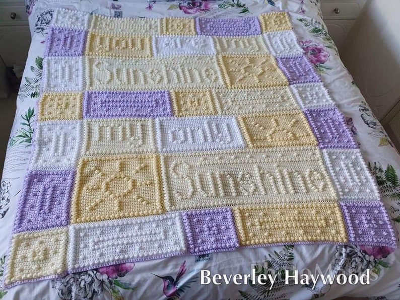 SUNSHINE Pattern for Crocheted Blanket - Etsy