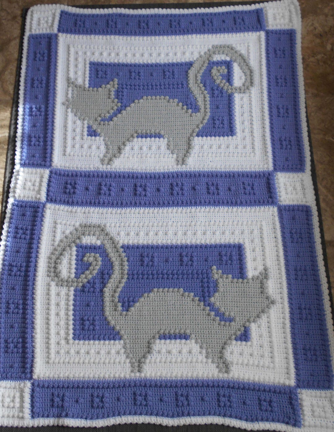 PURRFECT PAIR Pattern for Crocheted Blanket - Etsy