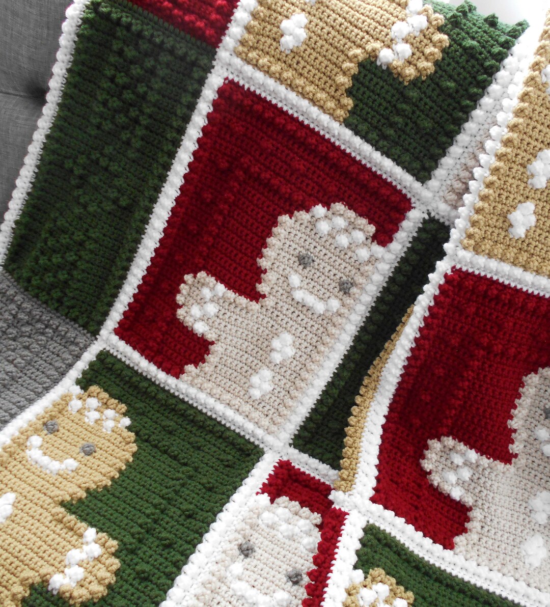 GINGERBREAD MAN Pattern for Crocheted Blanket - Etsy