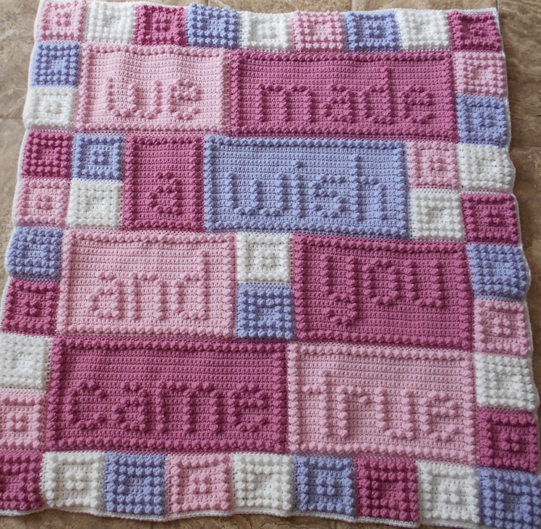 WISH Pattern for Crocheted Blanket - Etsy