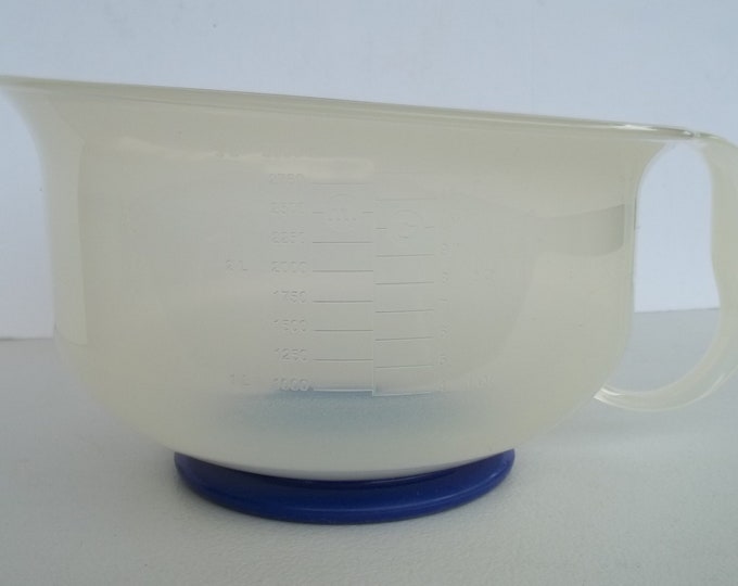 Vintage Tupperware Measuring Cup/bowl With Handle 3 Liter/ 3 Quart FREE ...
