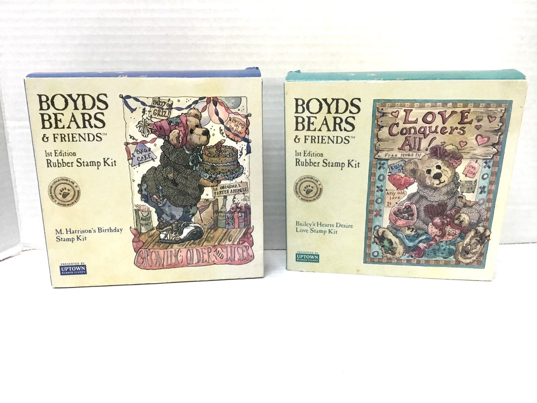 Vintage Boyd's Bears and Friends 1st Edition Stamp Kit Uptown Rubber ...