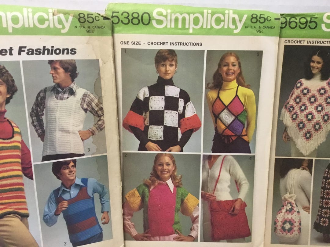 Vintage Simplicity Crochet Patterns Crochet Fashion and Accessories - Etsy
