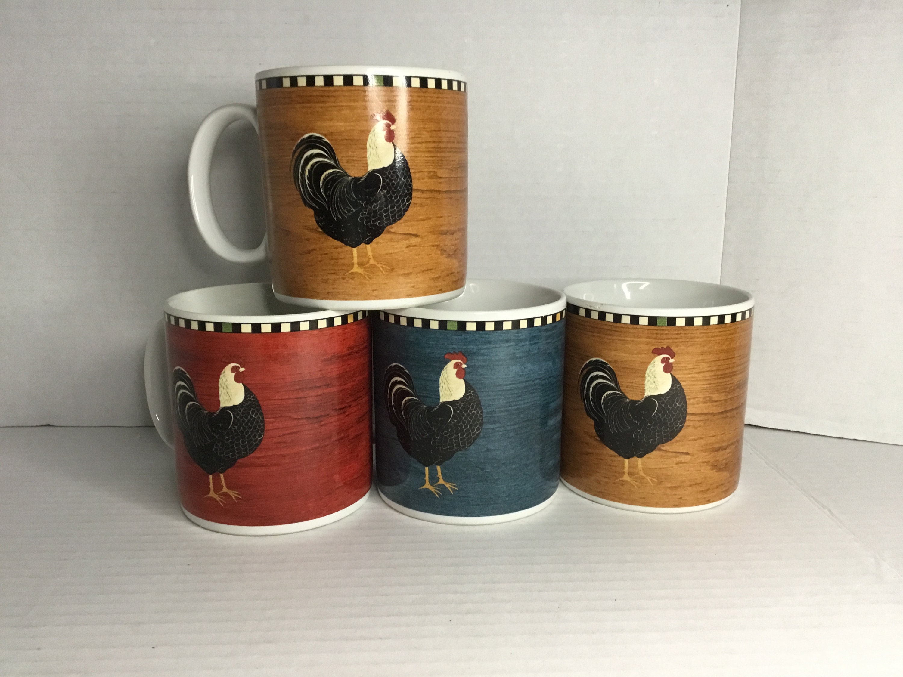 Warren Kimble Sakura Oneida Stoneware Mug Roosters - Etsy