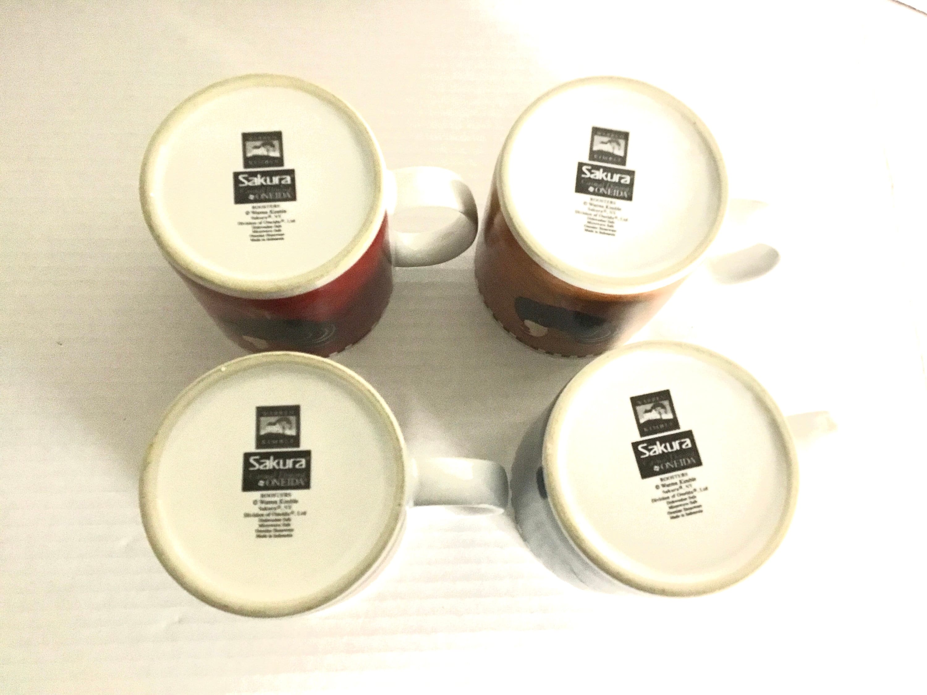 Warren Kimble Sakura Oneida Stoneware Mug Roosters - Etsy