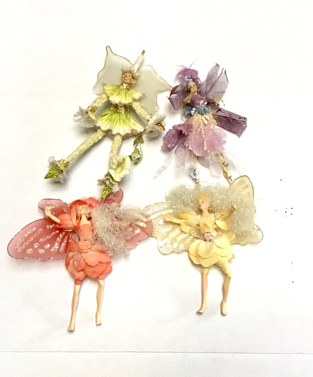 Marc {mark} Roberts Collectible Fairy Fairies Yellow, Green Lavender ...