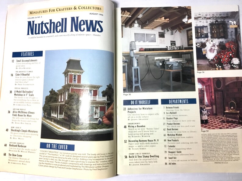 Vintage Nutshell News Magazines Lot of 5. Miniatures for Crafters. - Etsy