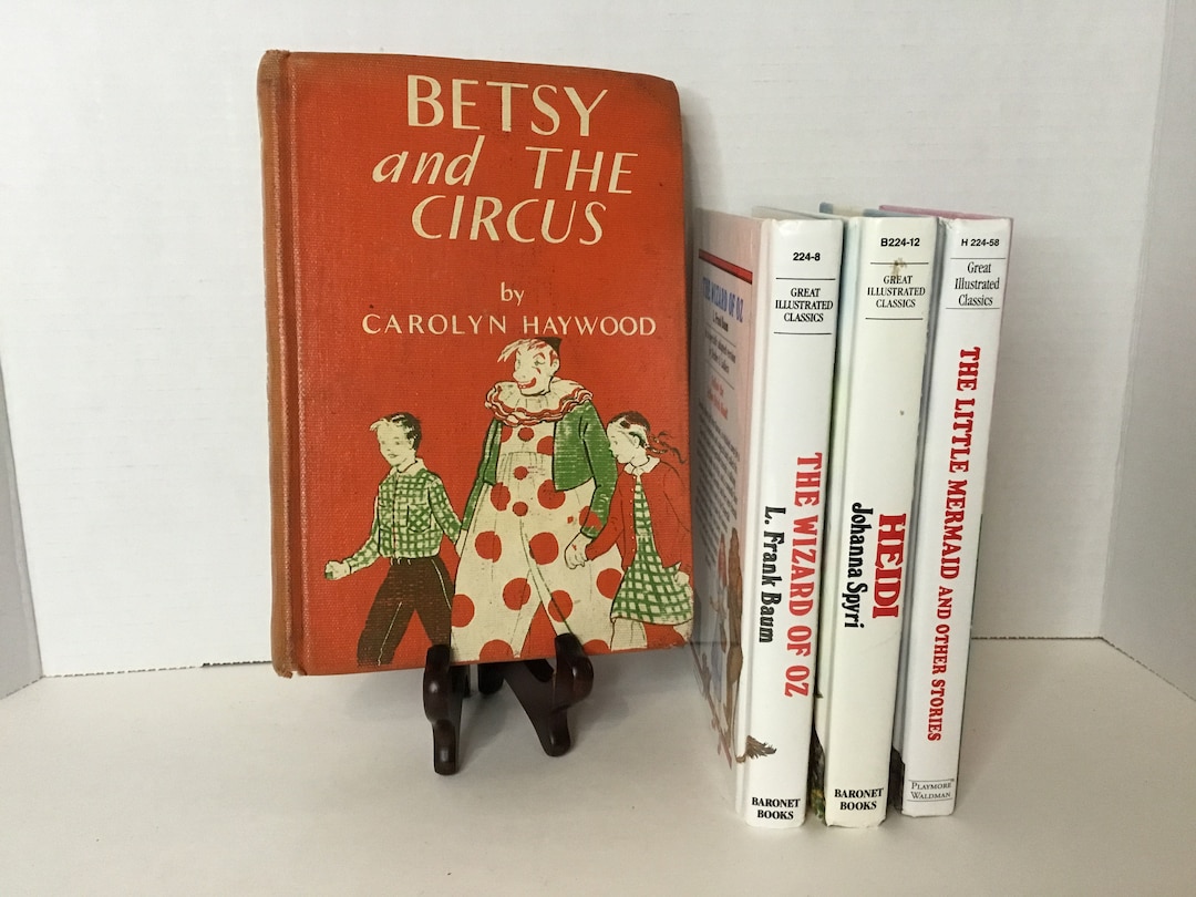Vintage Children's Book Set: Betsy and the Circus, Wizard of Oz, Little Mermaid - Etsy