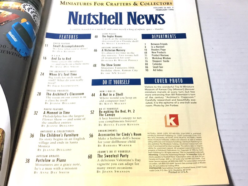 Vintage Nutshell News Magazines Lot of 5. Miniatures for Crafters. - Etsy