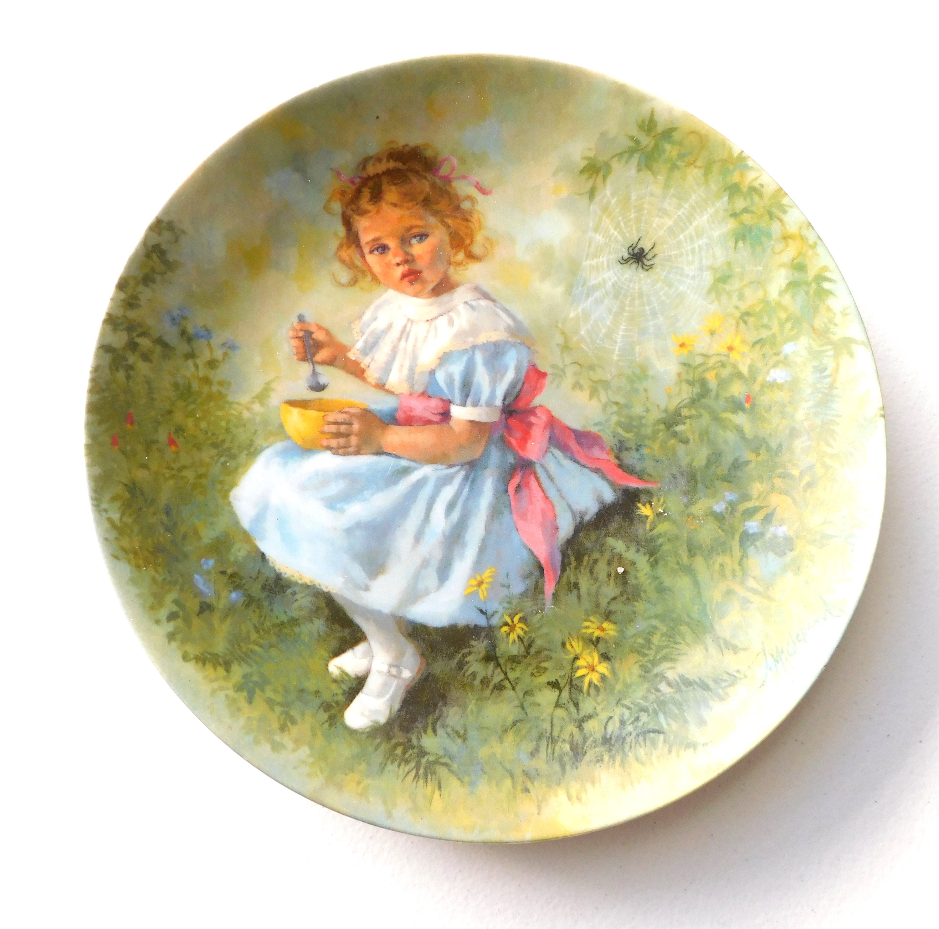 Little Miss Muffet Vintage Collectible Plate John Mcclelland Artist - Etsy