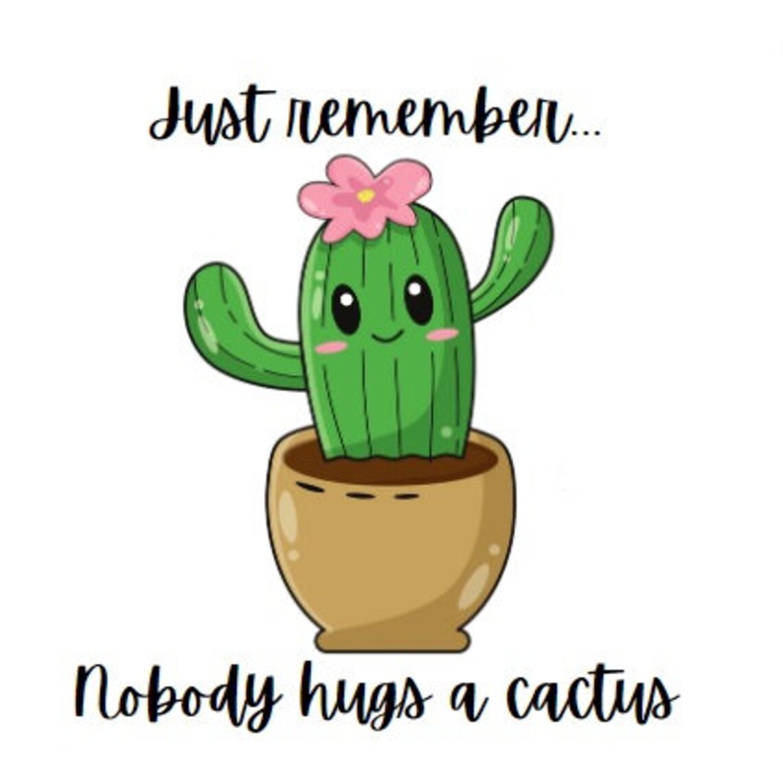 Nobody Hugs a Cactus Svg - Etsy