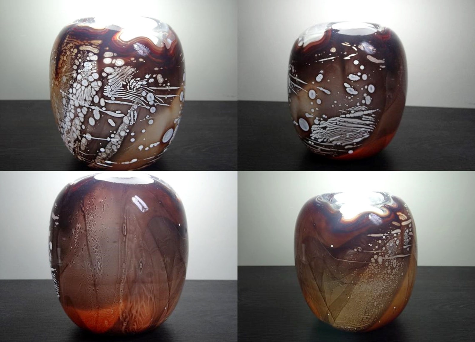 Udo Edelmann Artist Vase Hand-blown Freeform Signed 80s - Etsy UK