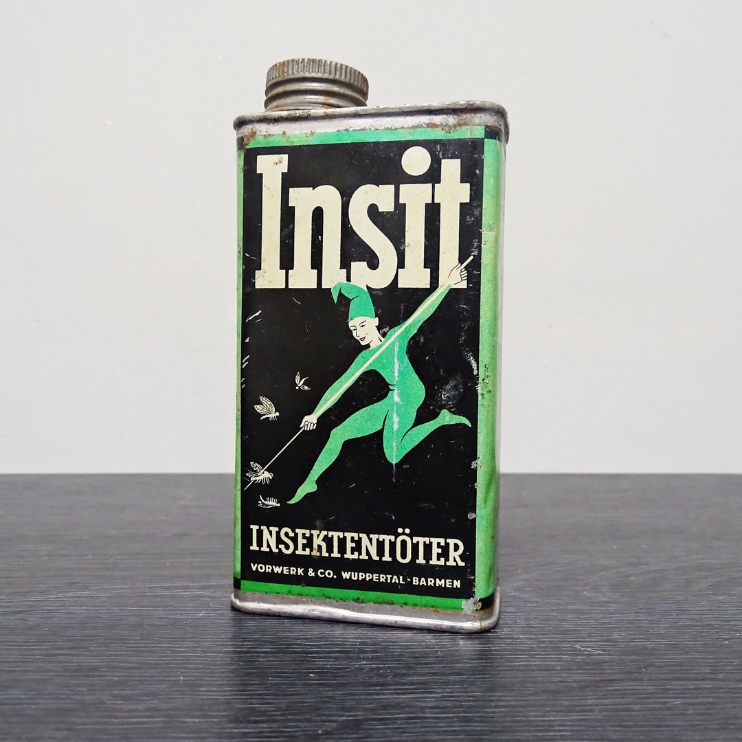 Vorwerk Tin Can Art Deco Insit Insect Killer Rarity Around 1920 - Etsy
