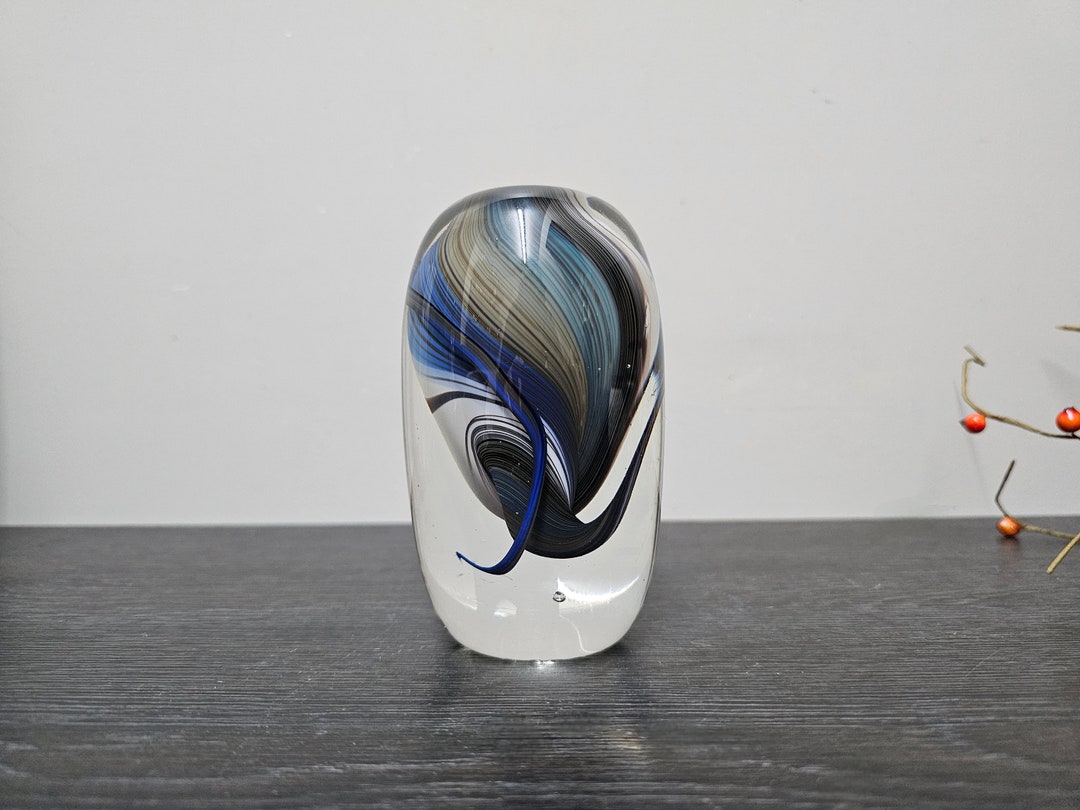 Claude Morin French Artist Vase Mouth Blown Signed 80s - Etsy