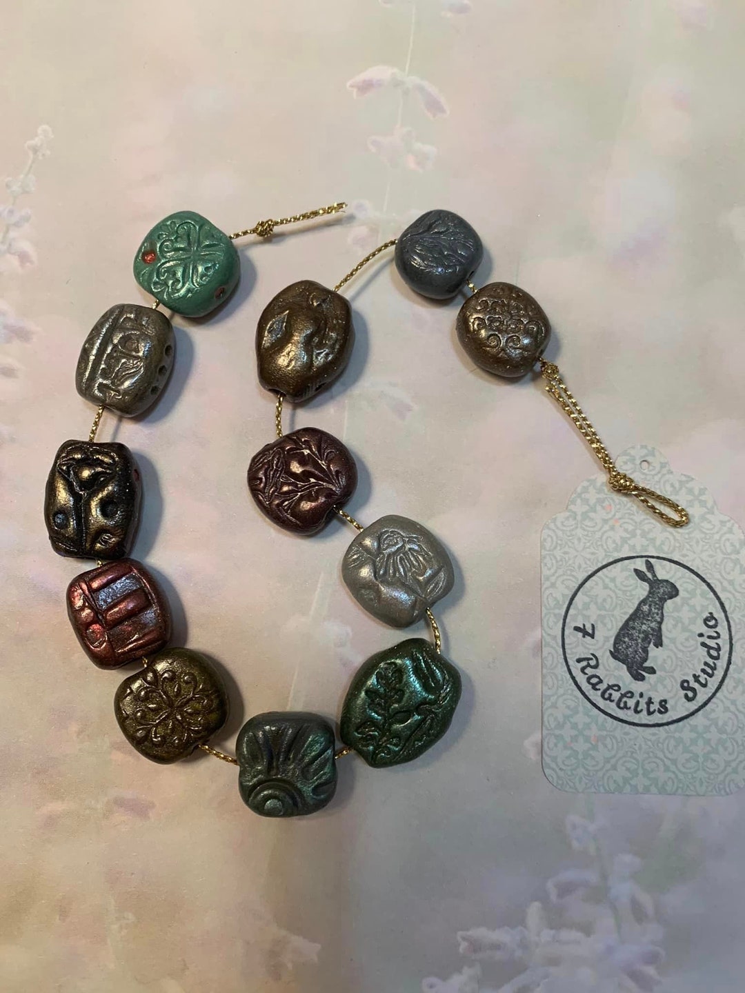 In a Fairy Wood Rustic Clay Beads Art Beading Artisan Bead Mix 12 - Etsy