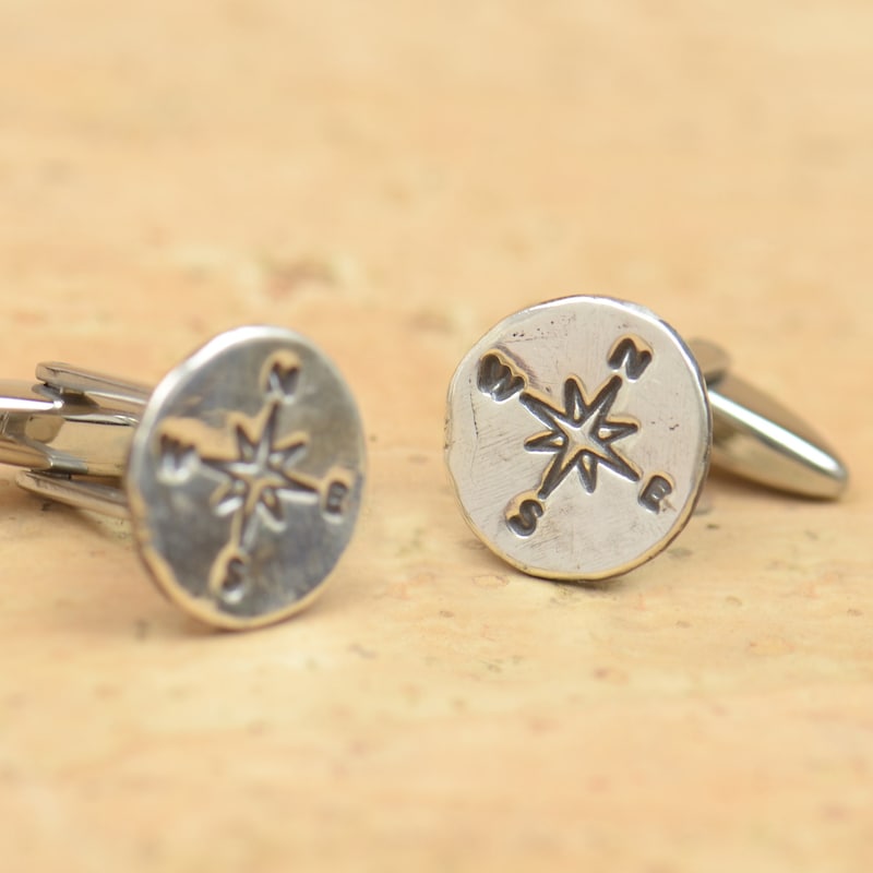 Compass Cufflinks - Etsy UK