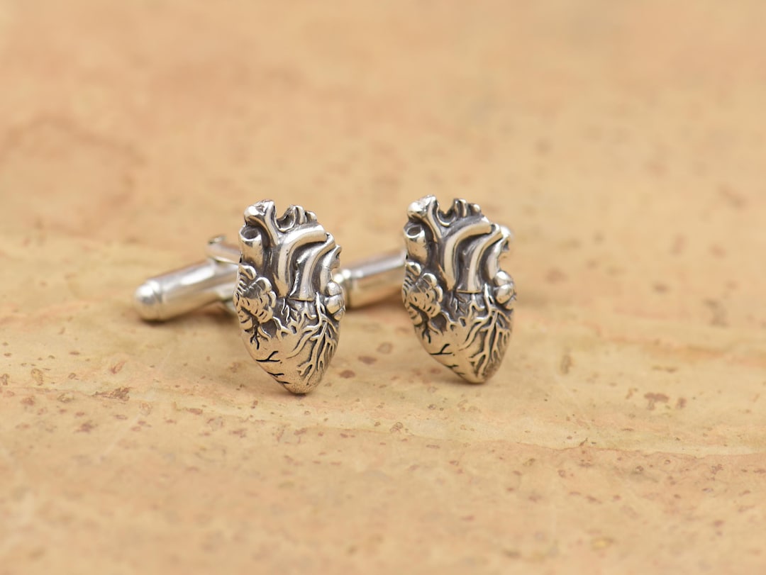 Anatomical Heart Sterling Silver Cufflinks.men Accessories,stainless ...