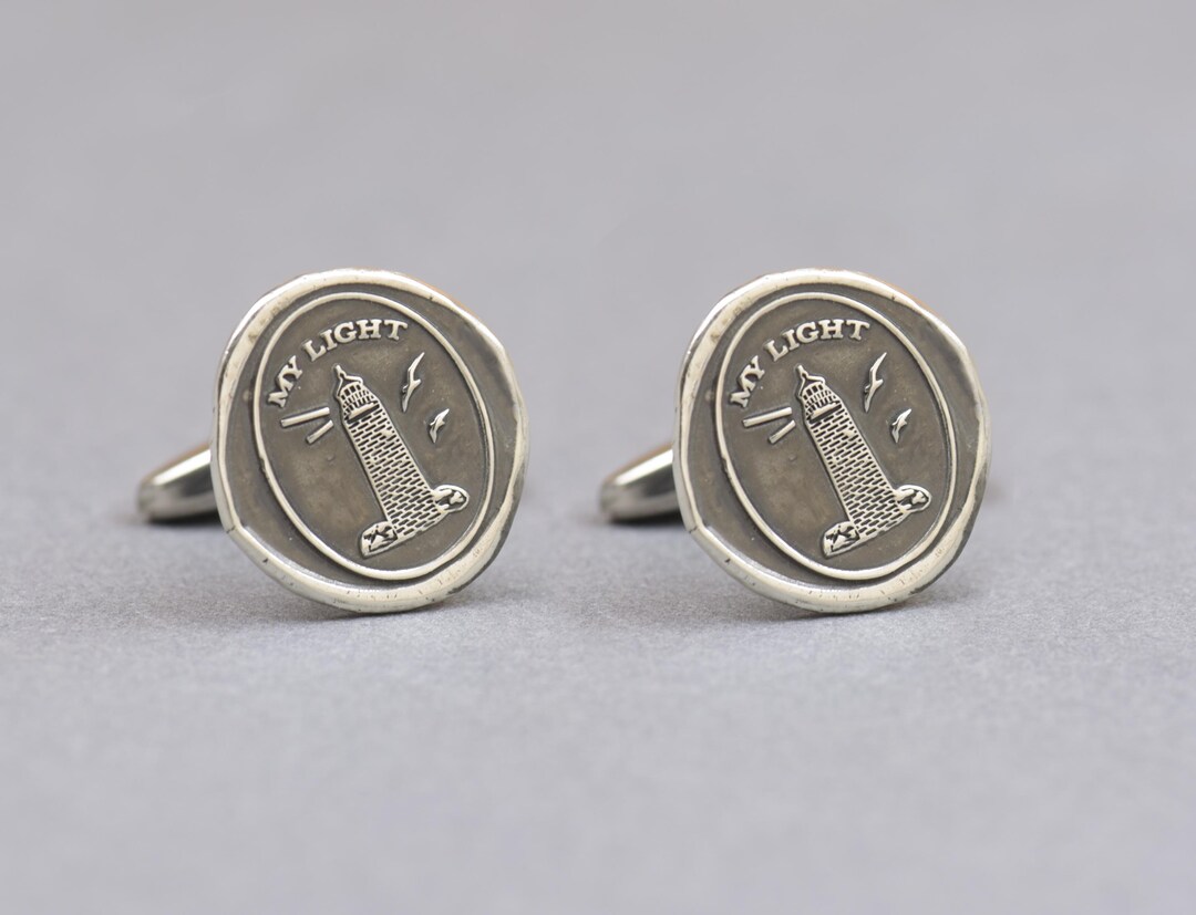 Sterling Silver Lighthouse Cufflinks.artisan Handmade Cufflinks ...