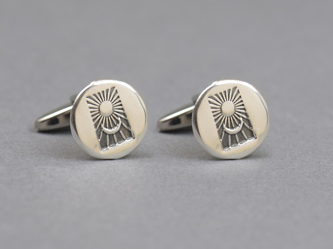 Moon Star Sunset Sterling Silver Cufflinks.men Accessories,cuff Links ...