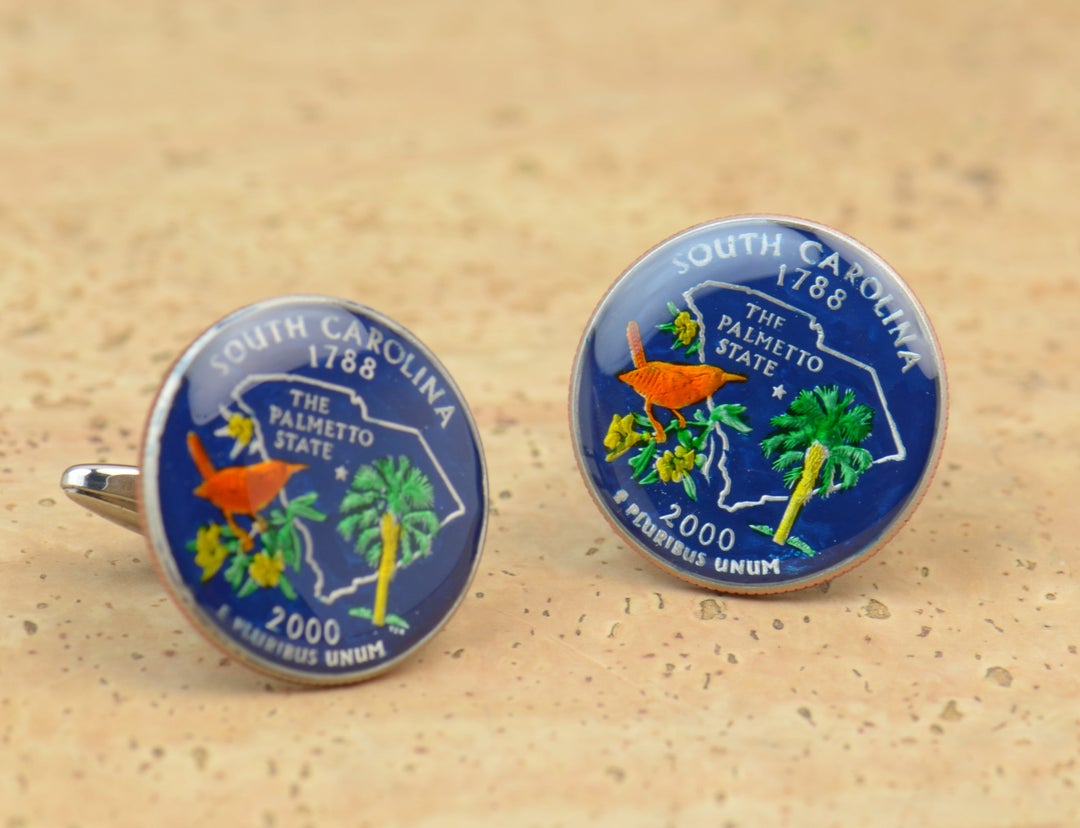 Cufflinks South Carolina Coin Men United States Coin Collector Gifts ...