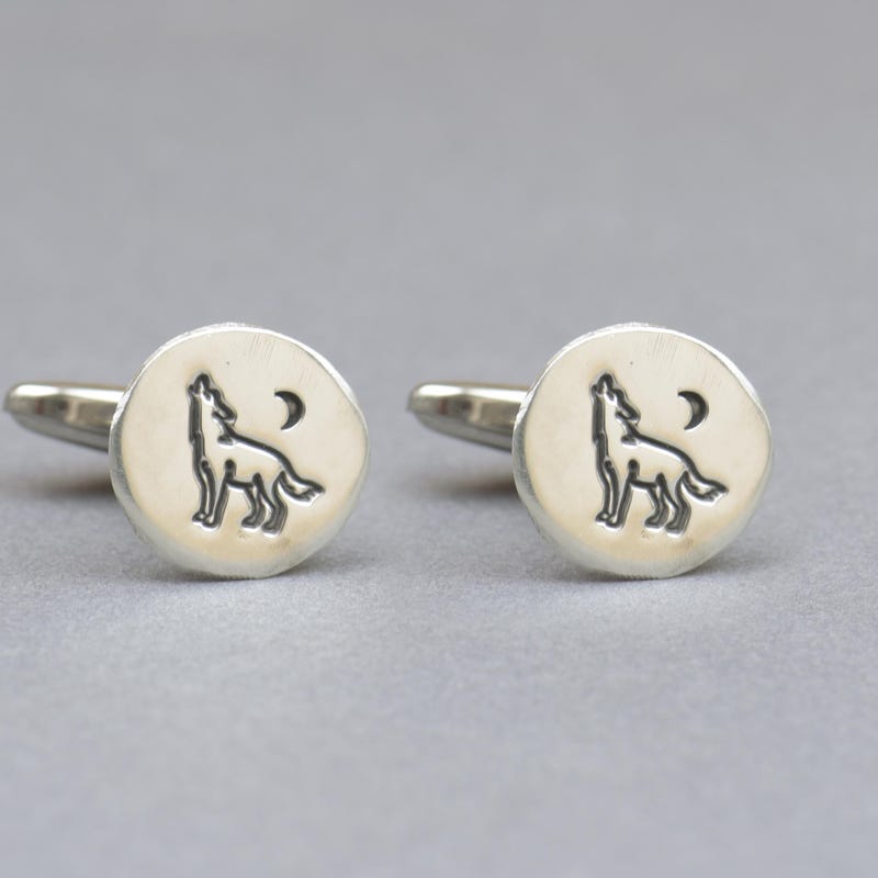 Wolf Cufflinks - Etsy
