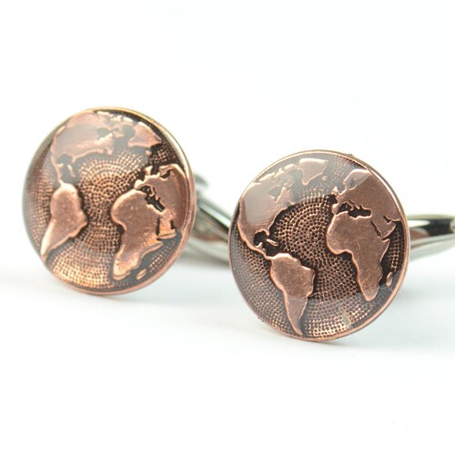 Globe Cufflinks Globe Cuff Links World Cufflinks Mens - Etsy