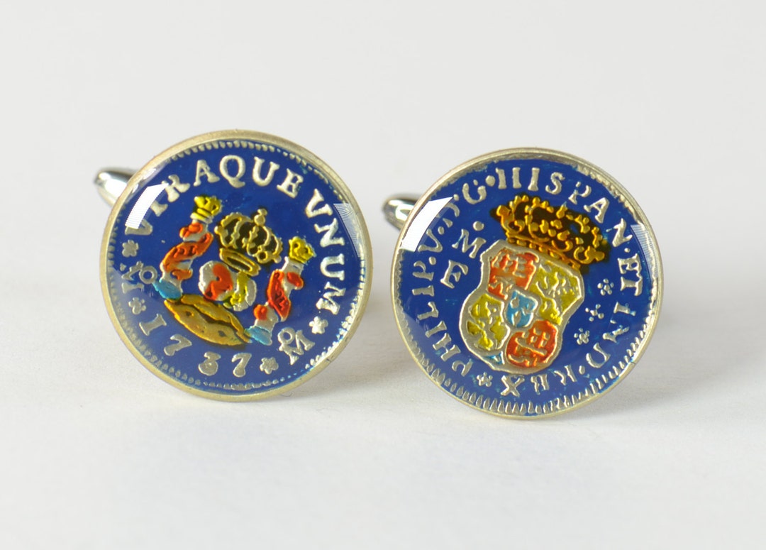 Spanish Cufflinks - Antique Coins - Etsy