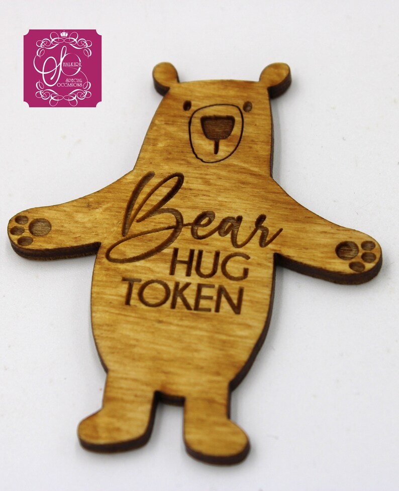 Pocket Bear Hug Token on Card With Cute Bear - Etsy Sweden