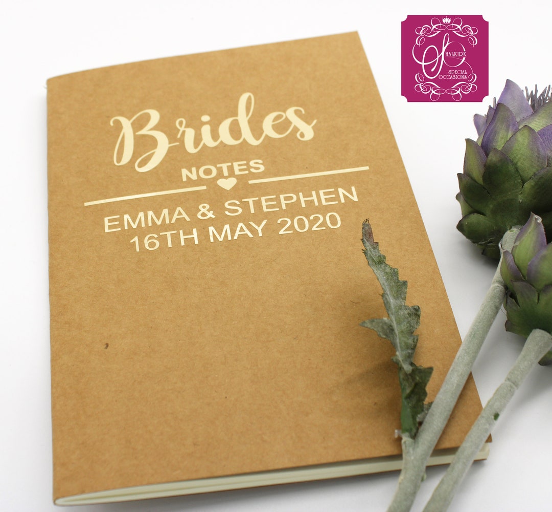 Brides Notebook - Personalised Wedding Notebook - Etsy