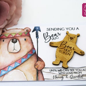 Sending You a Big Bear Hug Token Card - Etsy UK