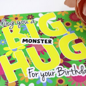 Big Monster Hug Token/card for Your Birthday - Etsy UK