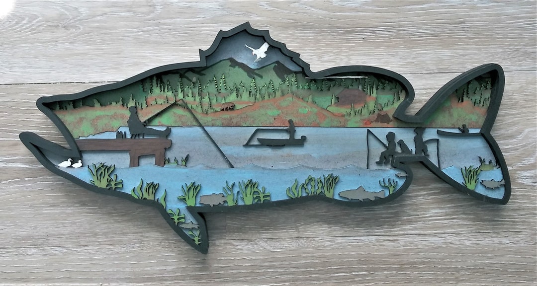 Layered Fish Wall Art - Etsy