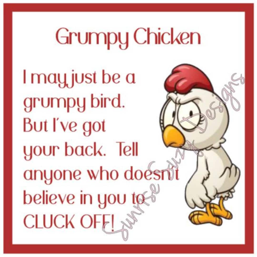 Grumpy Chicken TAGS * PRINTABLE * PDF * - Etsy