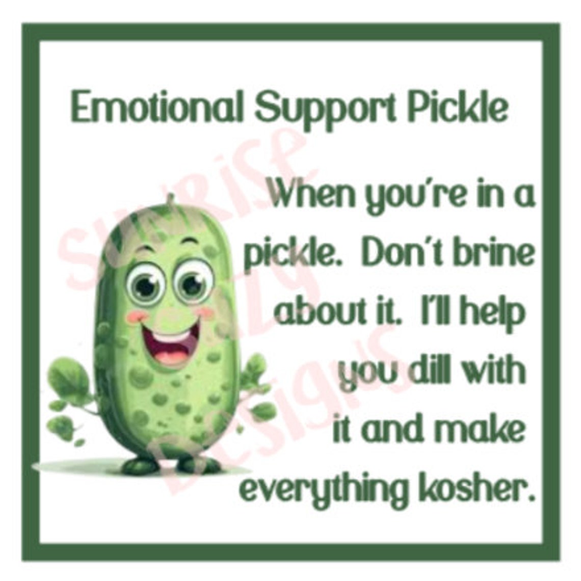 Emotional Support Pickle TAGS * PRINTABLE * PDF * - Etsy