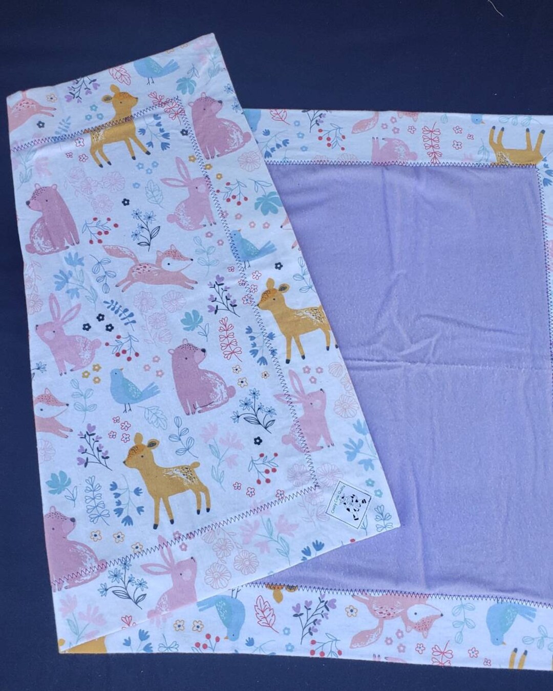 Forest Animals/lavender Baby Receiving Blanket - Etsy