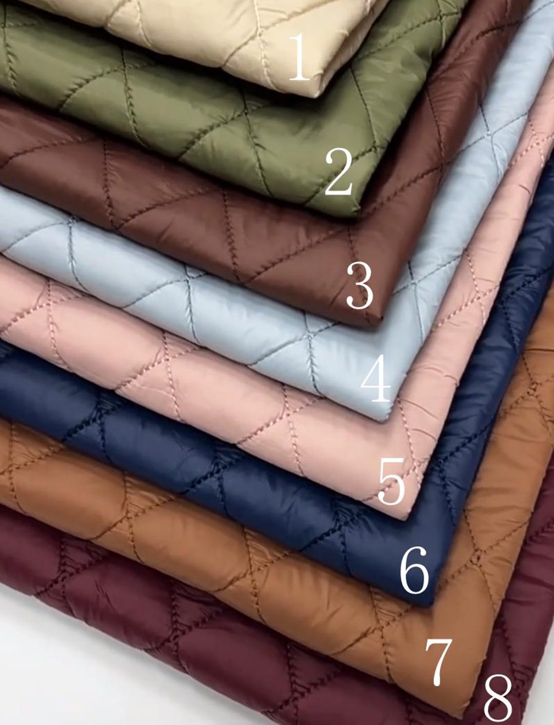 8 Color Autumn and Winter Thin Wool Lining Fabric, Three-layer Quilted ...
