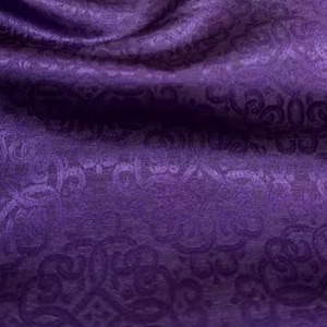 Purple Pattern Brocade Fabric, Jacquard Fabric, Cheongsam, Hanfu ...