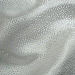 White Color Brocade Fabric, Fabric by the Yard - Etsy