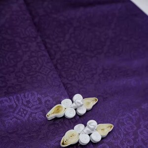 Purple Pattern Brocade Fabric, Jacquard Fabric, Cheongsam, Hanfu ...