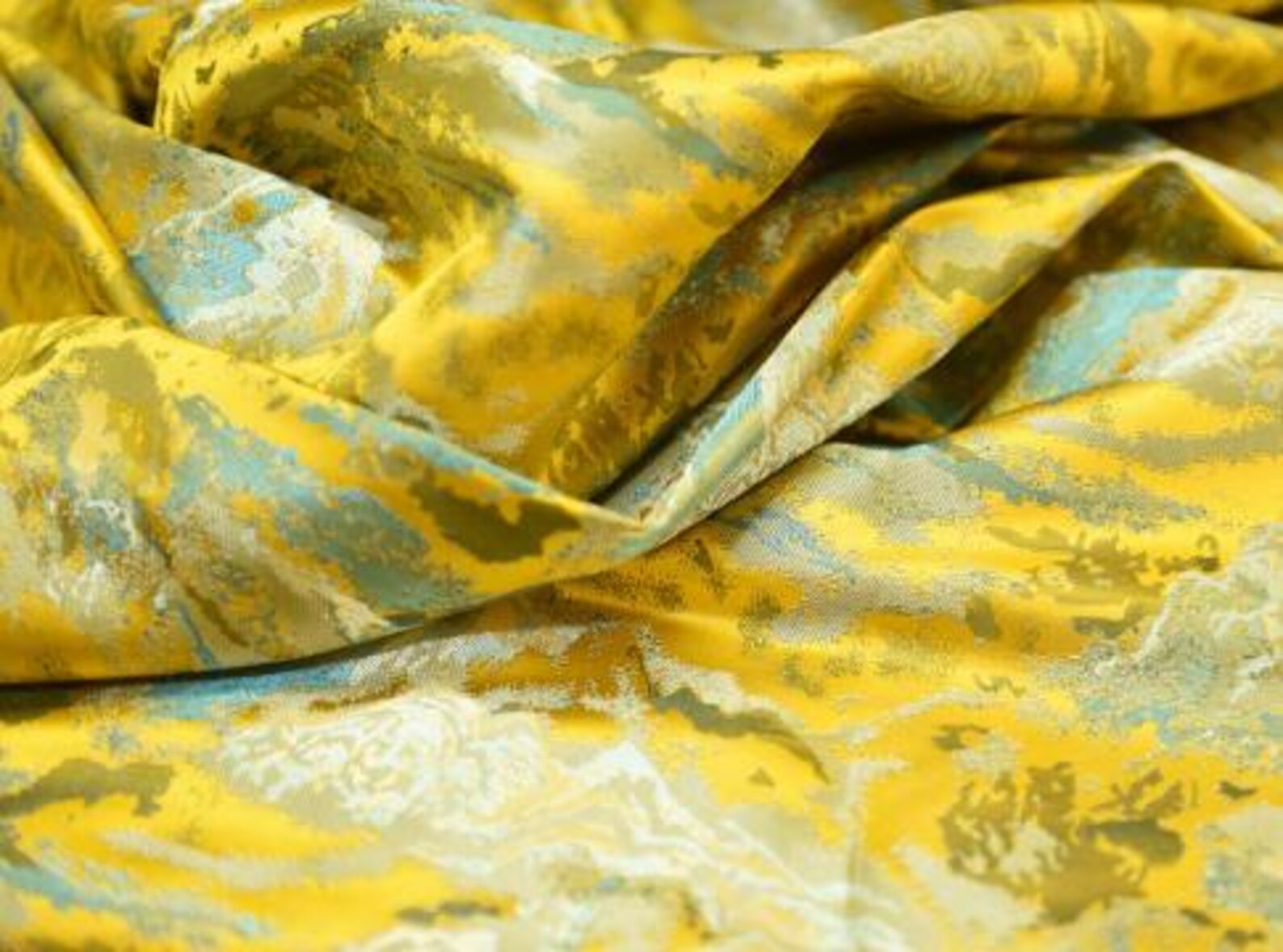 Jiangshan Style Fabric, Yellow Color Brocade Fabric, Wedding Dress ...