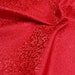 Dark Red/red Color Brocade Fabric With Wheat Spike Pattern , Jacquard ...