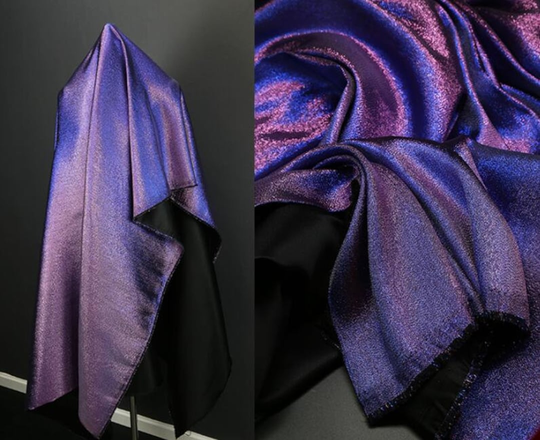Colorful Gradient Flash Jacquard Fabric, Star Sky Blue Purple Color ...
