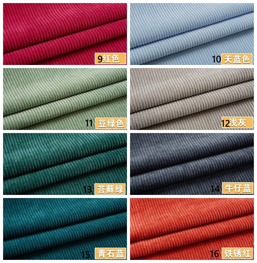 23 Color Corduroy Fabric Retro Style Fabric by the Yard | Etsy