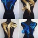 3 Color Blue/golden/red Color Sequins Applique, Embroidered Applique ...