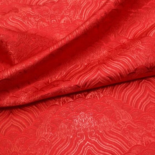 Satin Brocade Fabric - Etsy