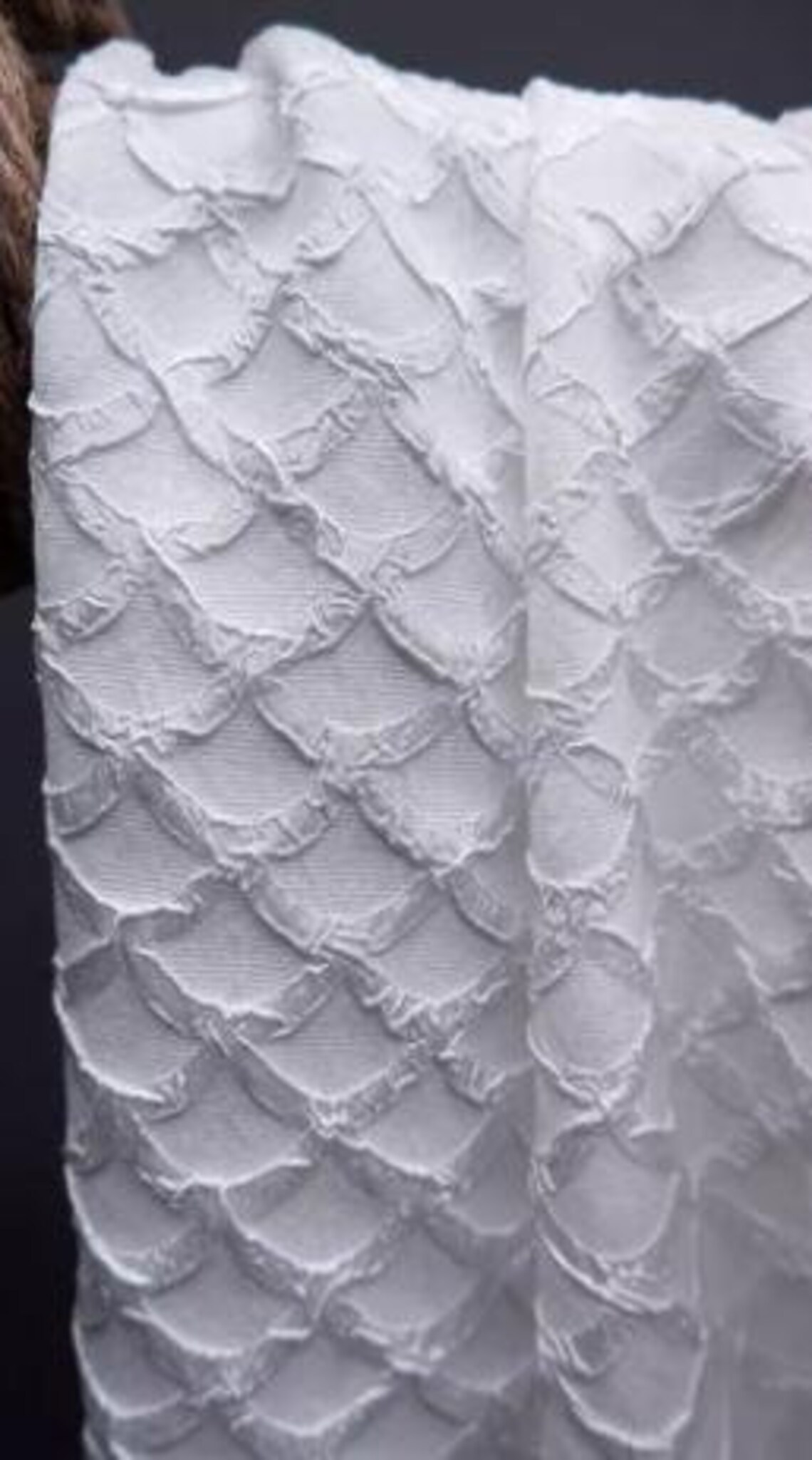 High Quality Black/white Color 3D Fish Scale Style Jacquard Fabric ...