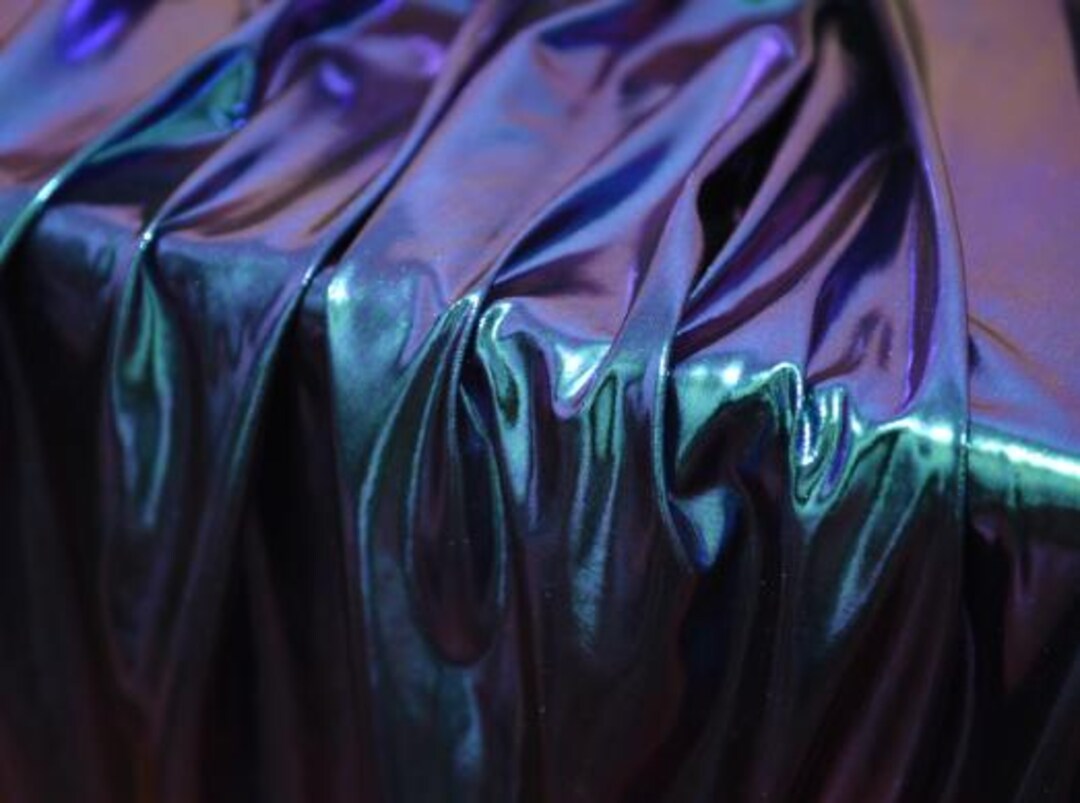 Gradient Fabric, Stretch Fabric, Dazzling Purple Blue Iridescent ...